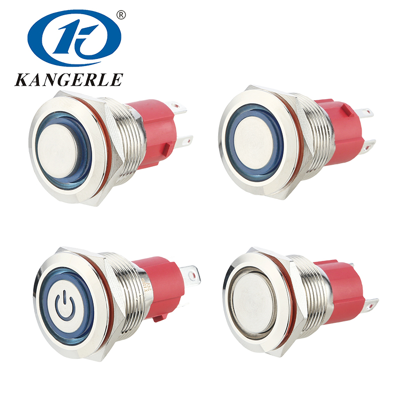 19mm ring power LED high head metal push button switch 10A 220V ...