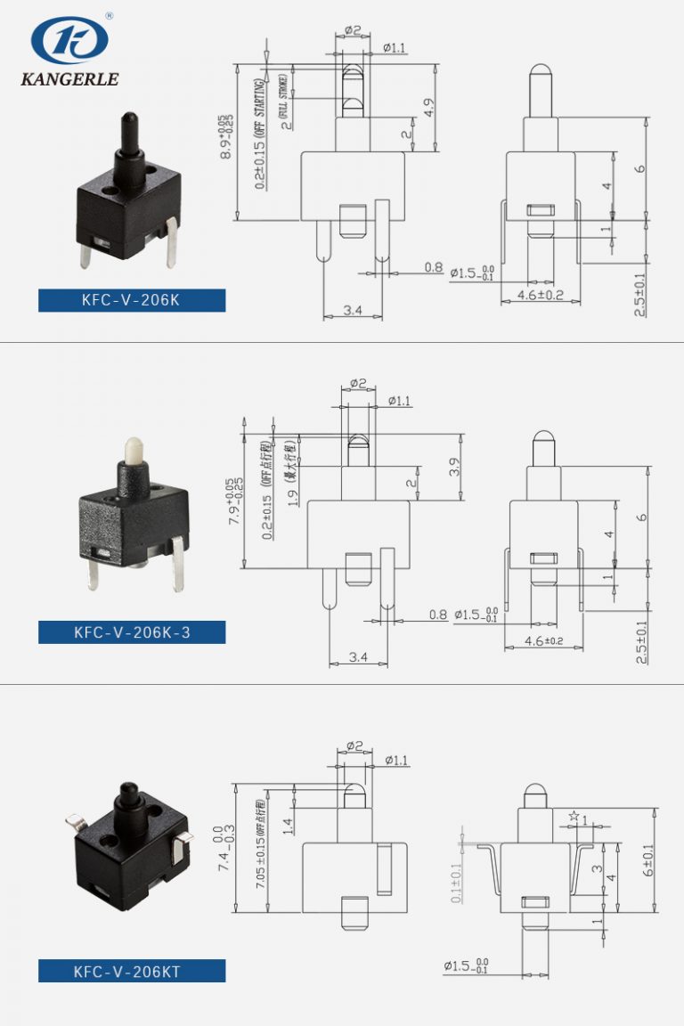 Normally Open Micro Miniature Detector Switch DC30V 0.1mA - KANGERLE ...