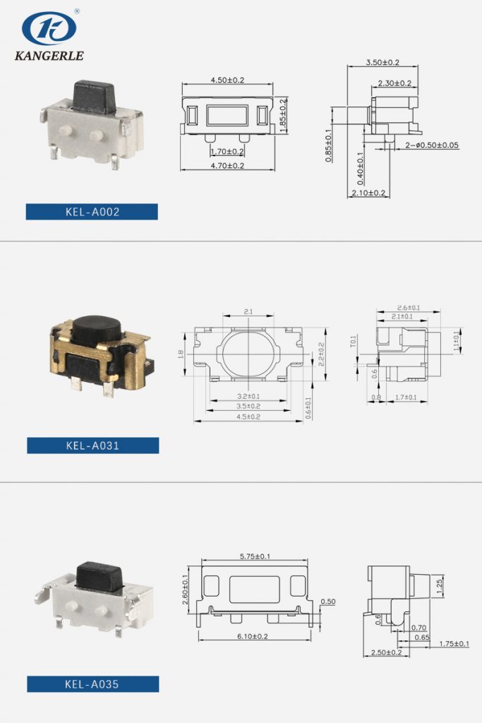 Side-Press Miniature 2x4mm Tactile Push Button Switch - KANGERLE ...