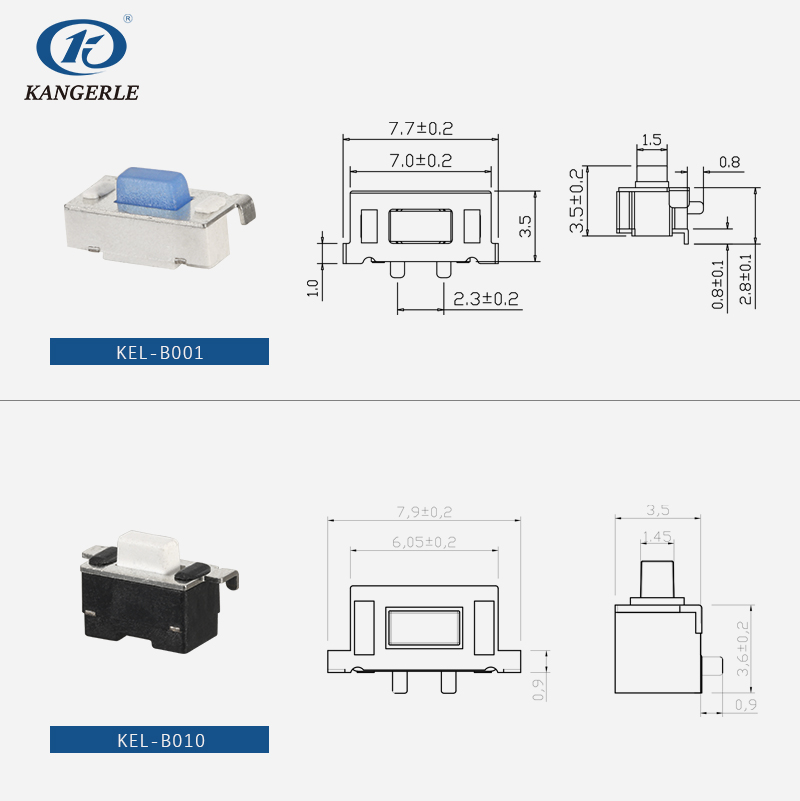 3x7mm Side-Press Tactile Switch – Ultra-Compact Tact Switch - KANGERLE ...