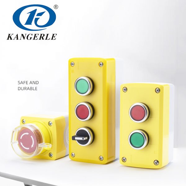 yellow color emergency stop push button switch box - KANGERLE ELECTRONICS
