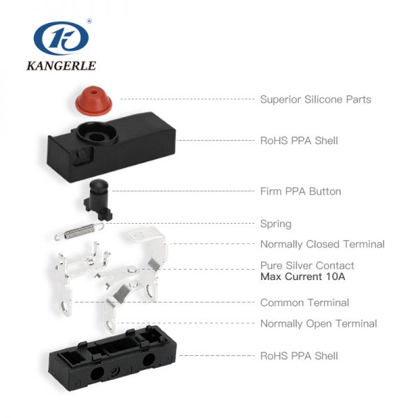 IP67 waterproof micro switch internal structure - KANGERLE ELECTRONICS